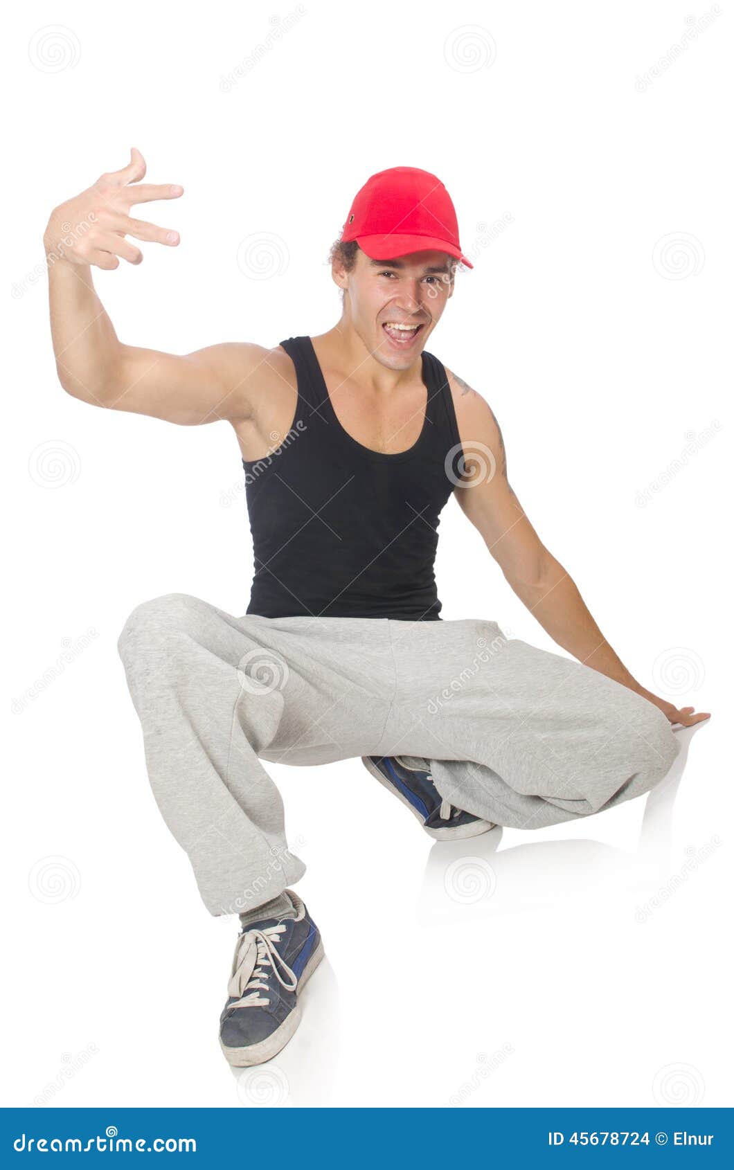 Man dancing isolated stock photo. Image of jumping, dance - 45678724