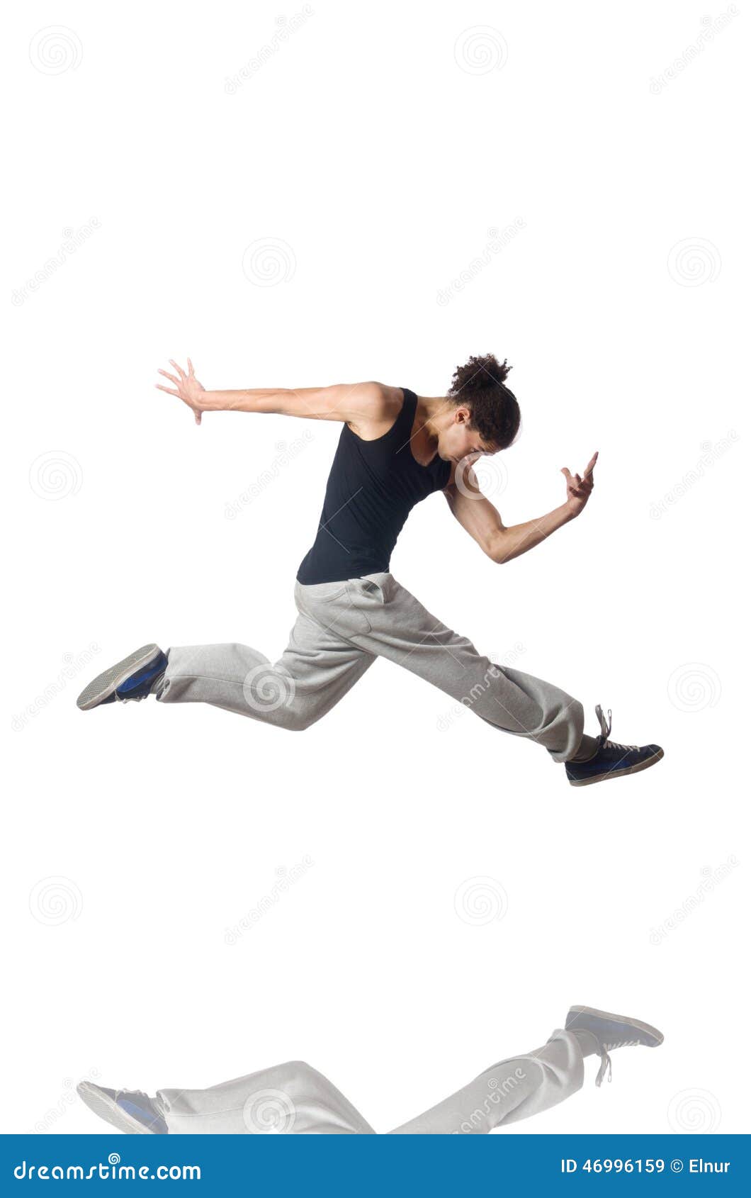 Man dancing isolated stock image. Image of jump, activity - 46996159