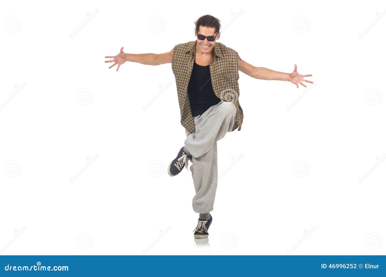 Man dancing isolated stock photo. Image of disco, clubbing - 46996252