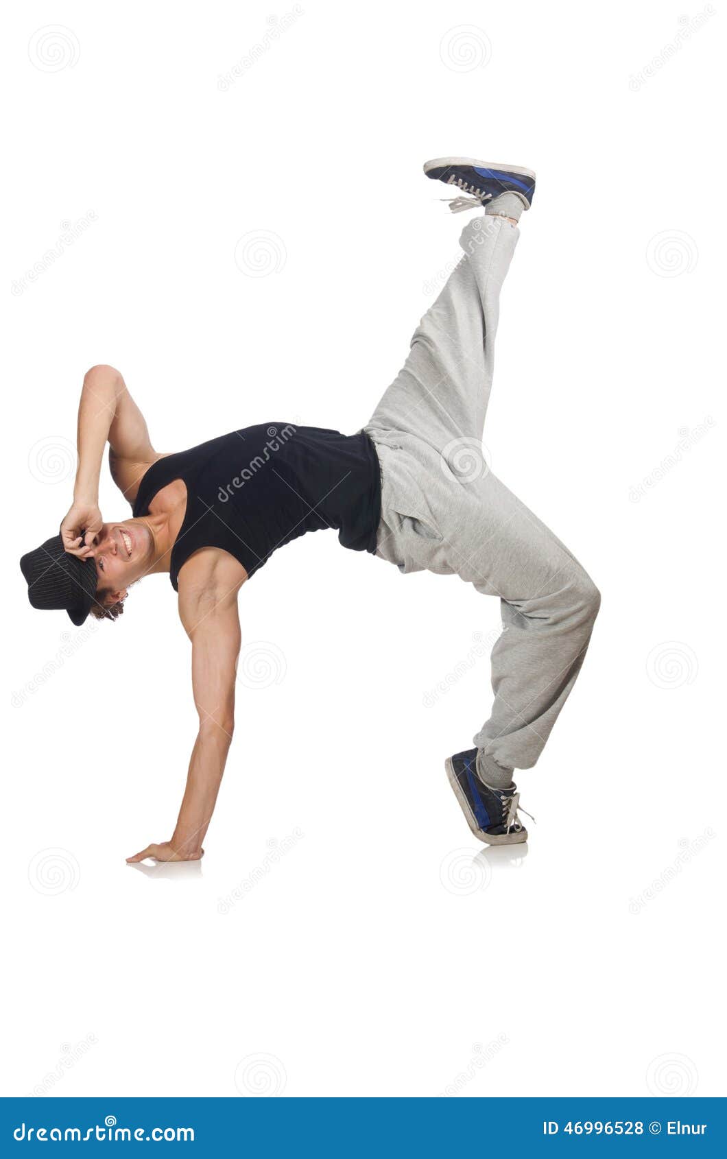 Man dancing isolated stock photo. Image of athletic, acrobat - 46996528