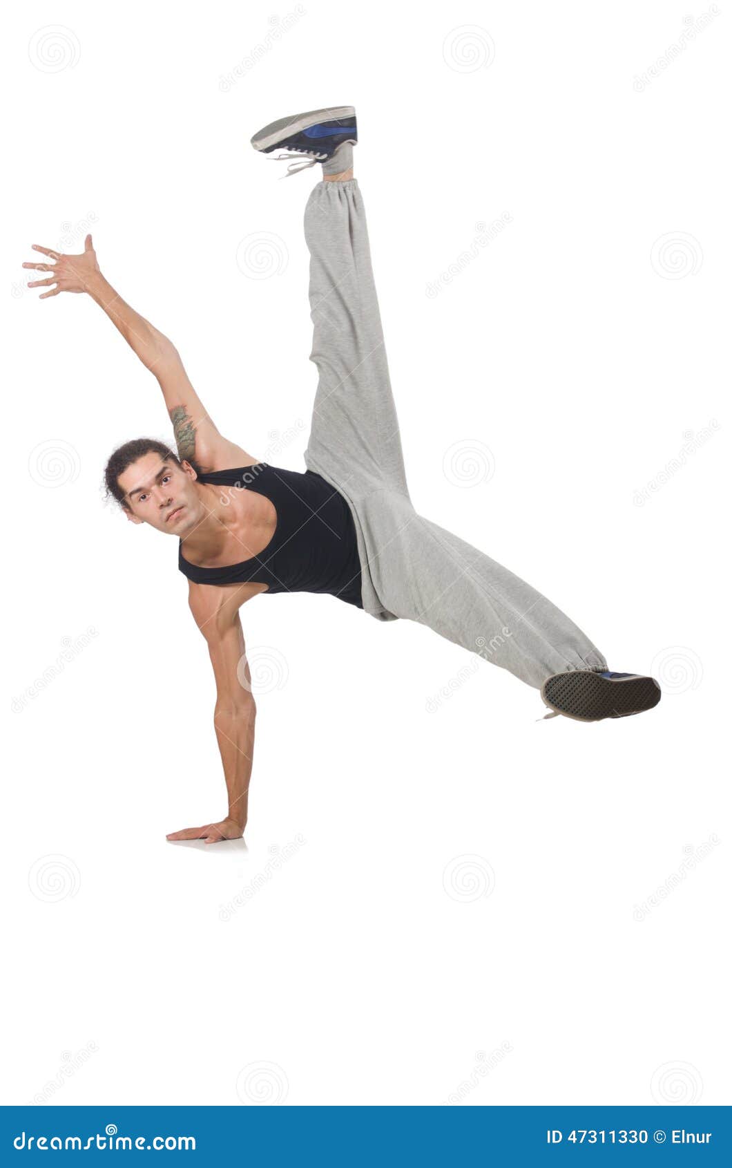 Man dancing isolated stock photo. Image of athletic, jump - 47311330