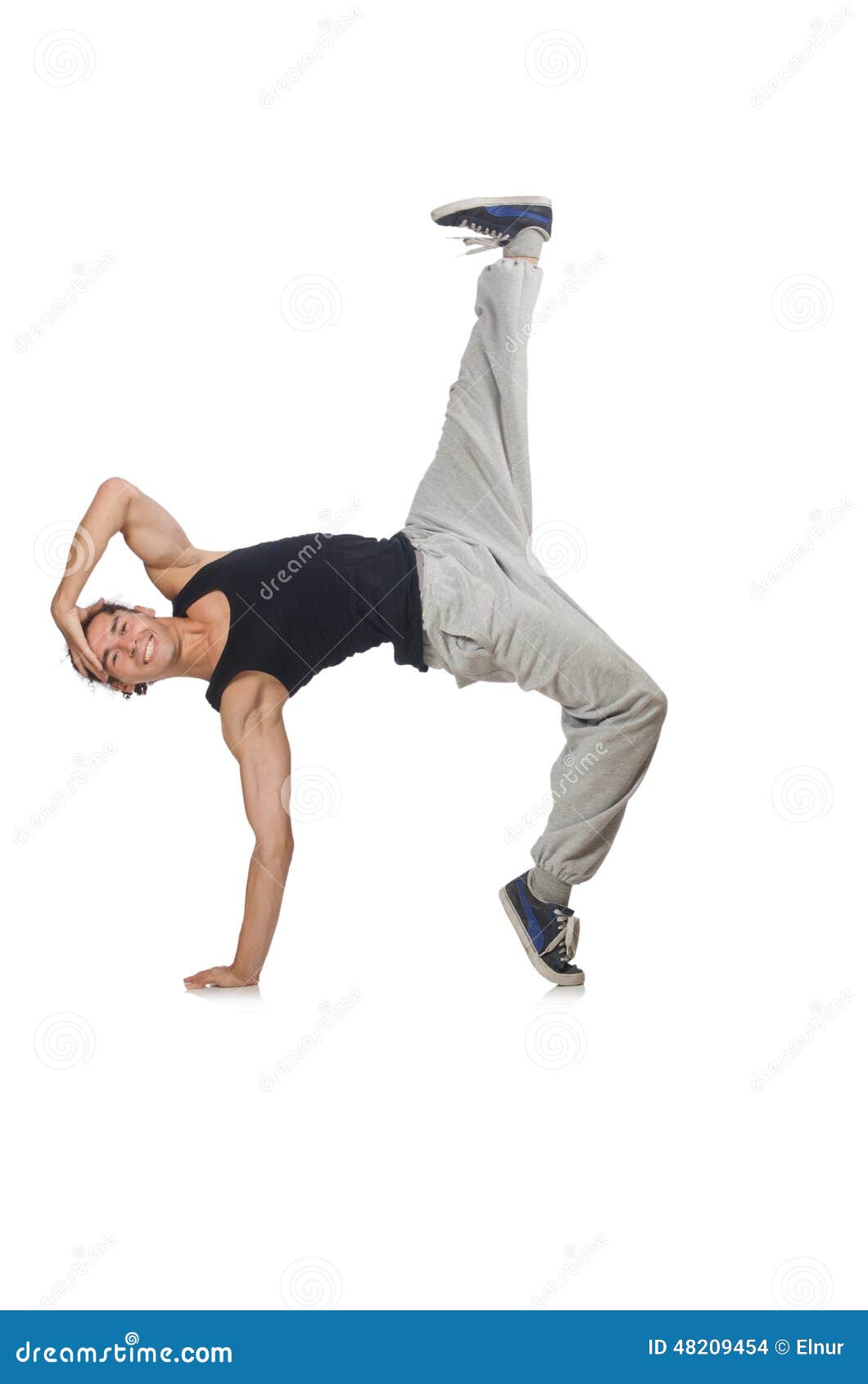 Man dancing isolated stock photo. Image of gymnast, athletic - 48209454