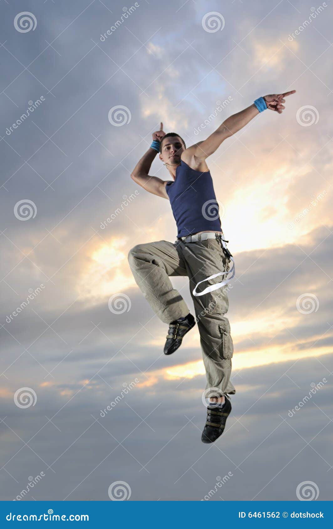 Man dancing and jumping stock photo. Image of aerobics - 6461562