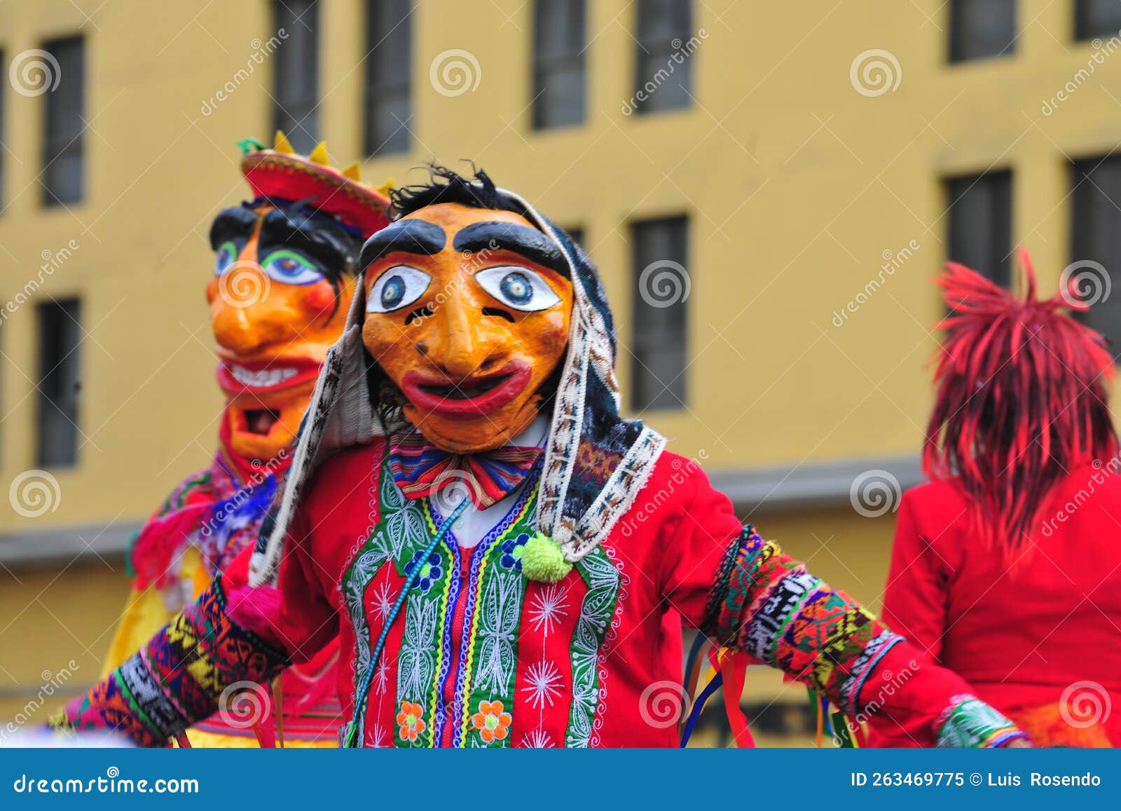 Man Dancing with Mask with Gesture -puno Peru Stock Image - Image of ...