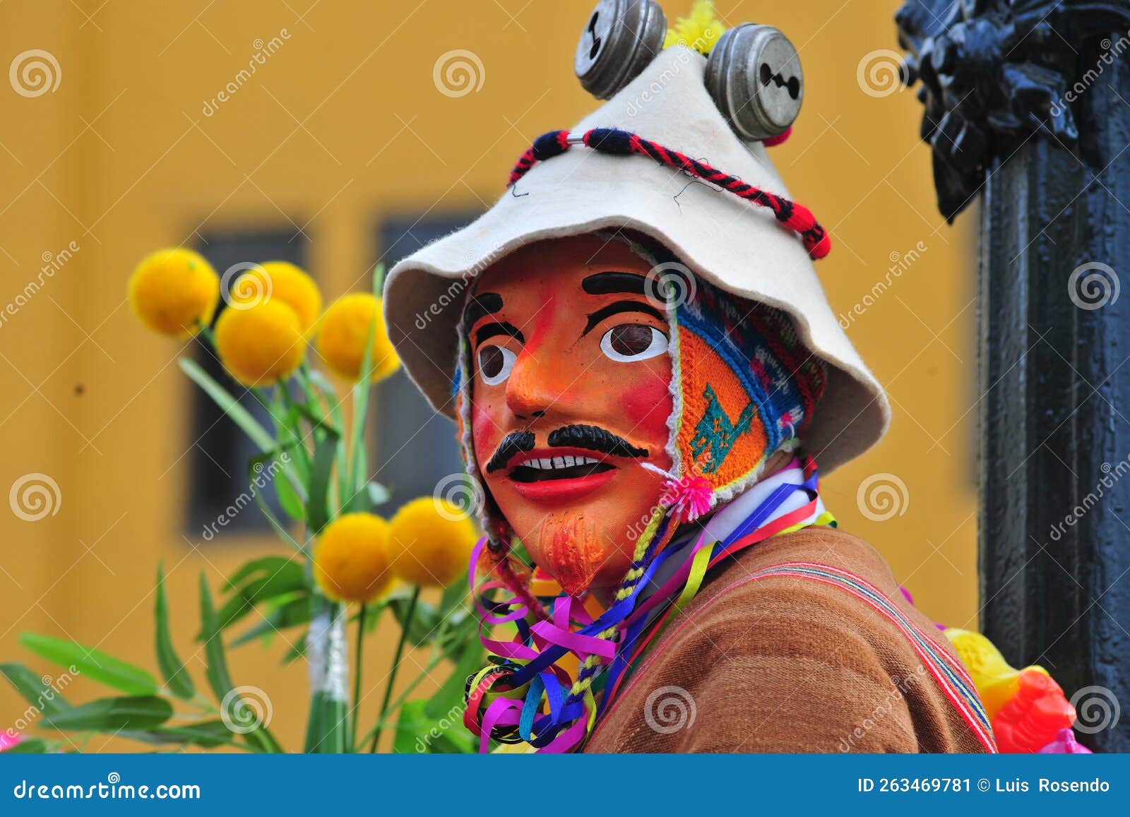 Man Dancing with Mask with Gesture -puno Peru Stock Image - Image of ...
