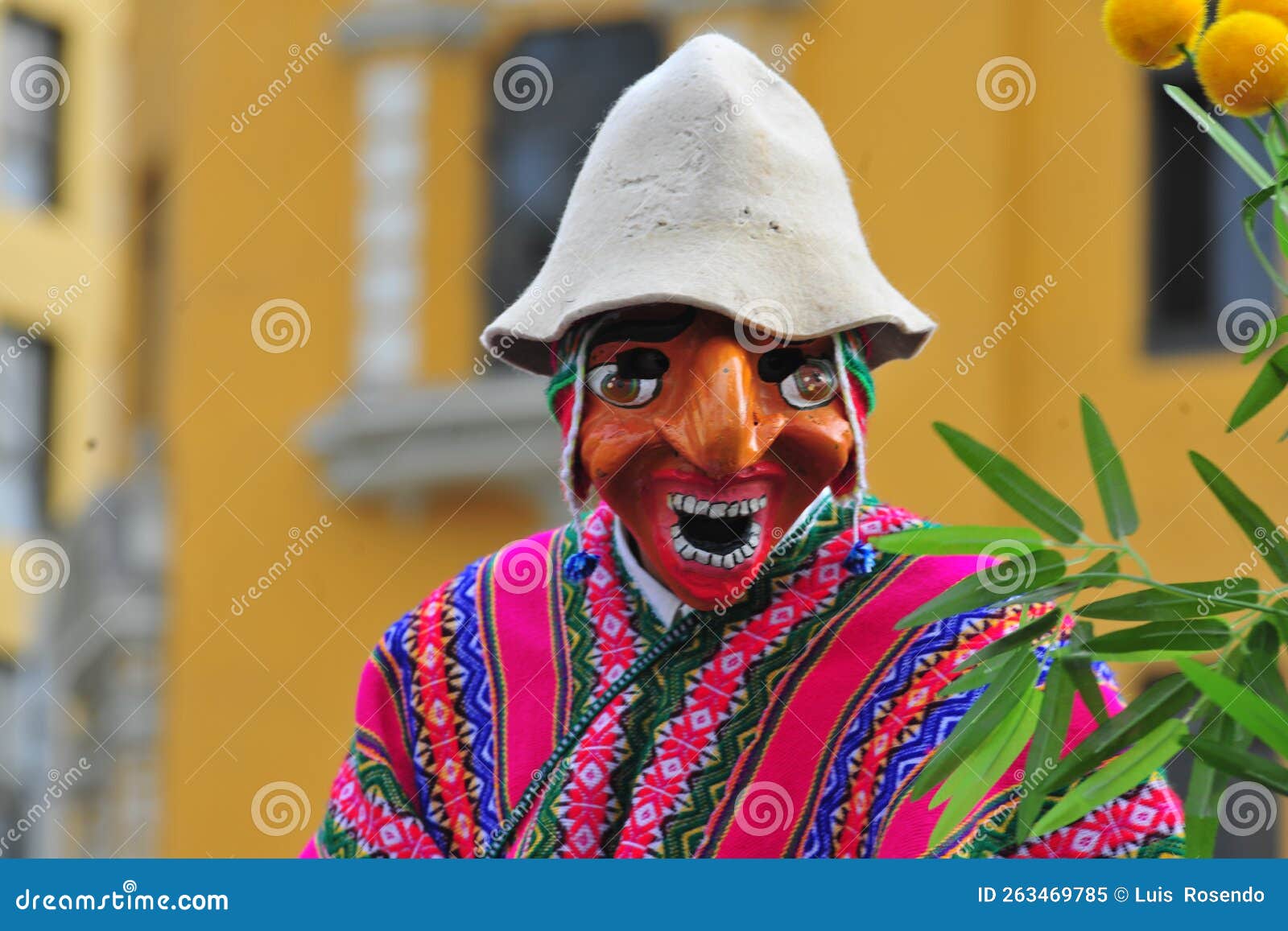 Man Dancing with Mask with Gesture -puno Peru Stock Image - Image of ...
