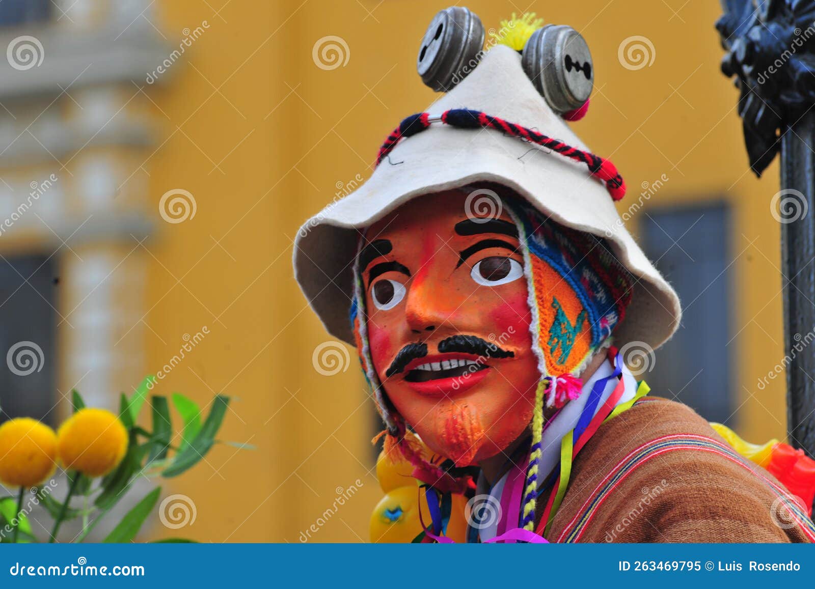 Man Dancing with Mask with Gesture -puno Peru Stock Image - Image of ...