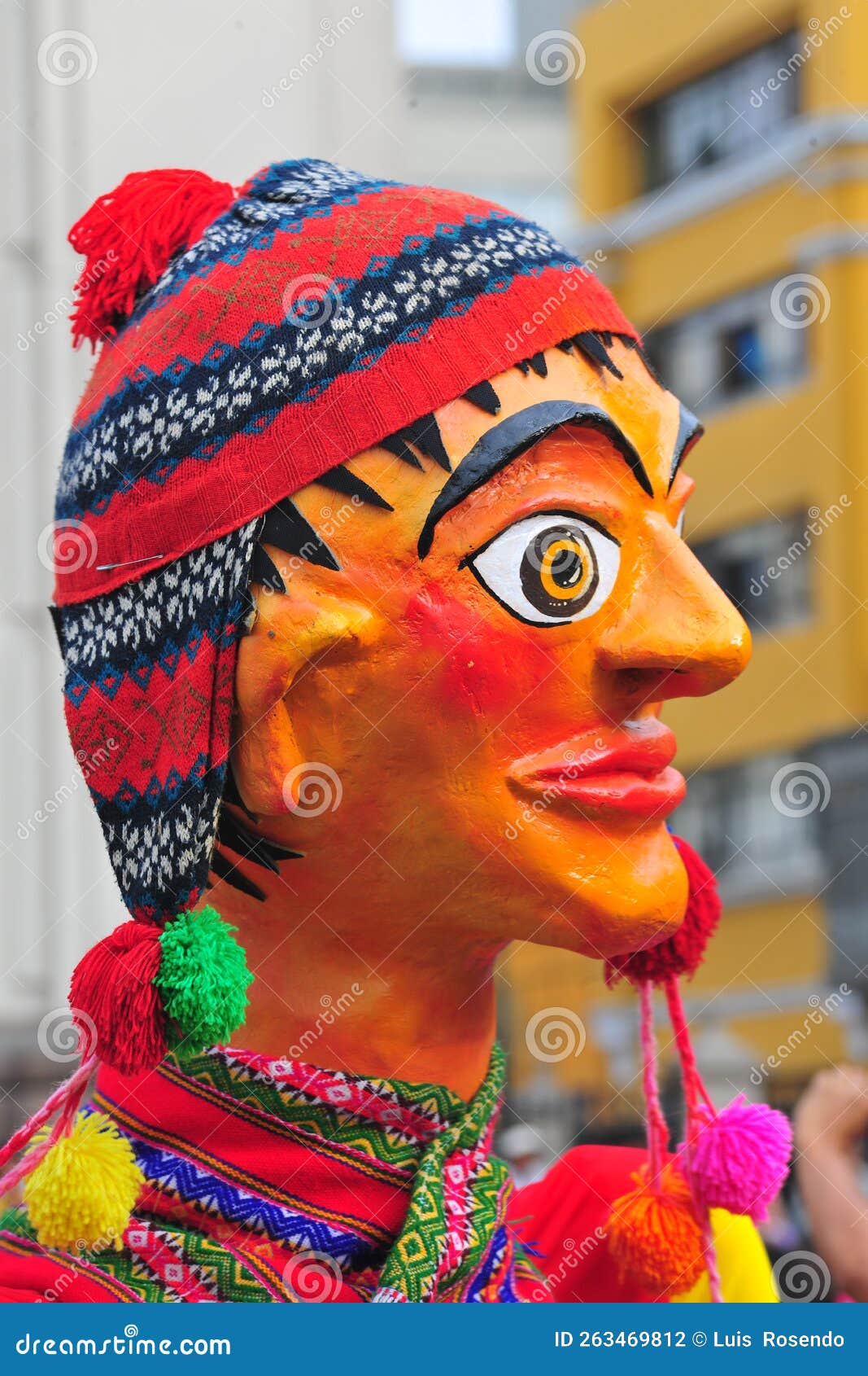 Man Dancing with Mask with Gesture Peru Stock Photo - Image of face ...