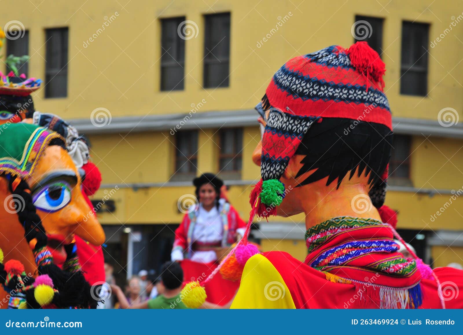 Man Dancing with Mask with Gesture Puno Peru Editorial Stock Image ...