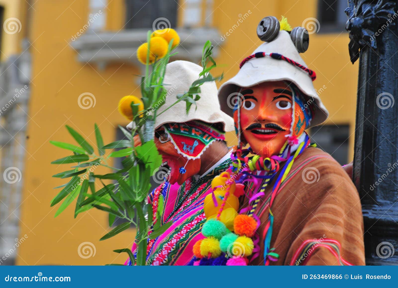 Man dancing with mask peru editorial photo. Image of parade - 263469866