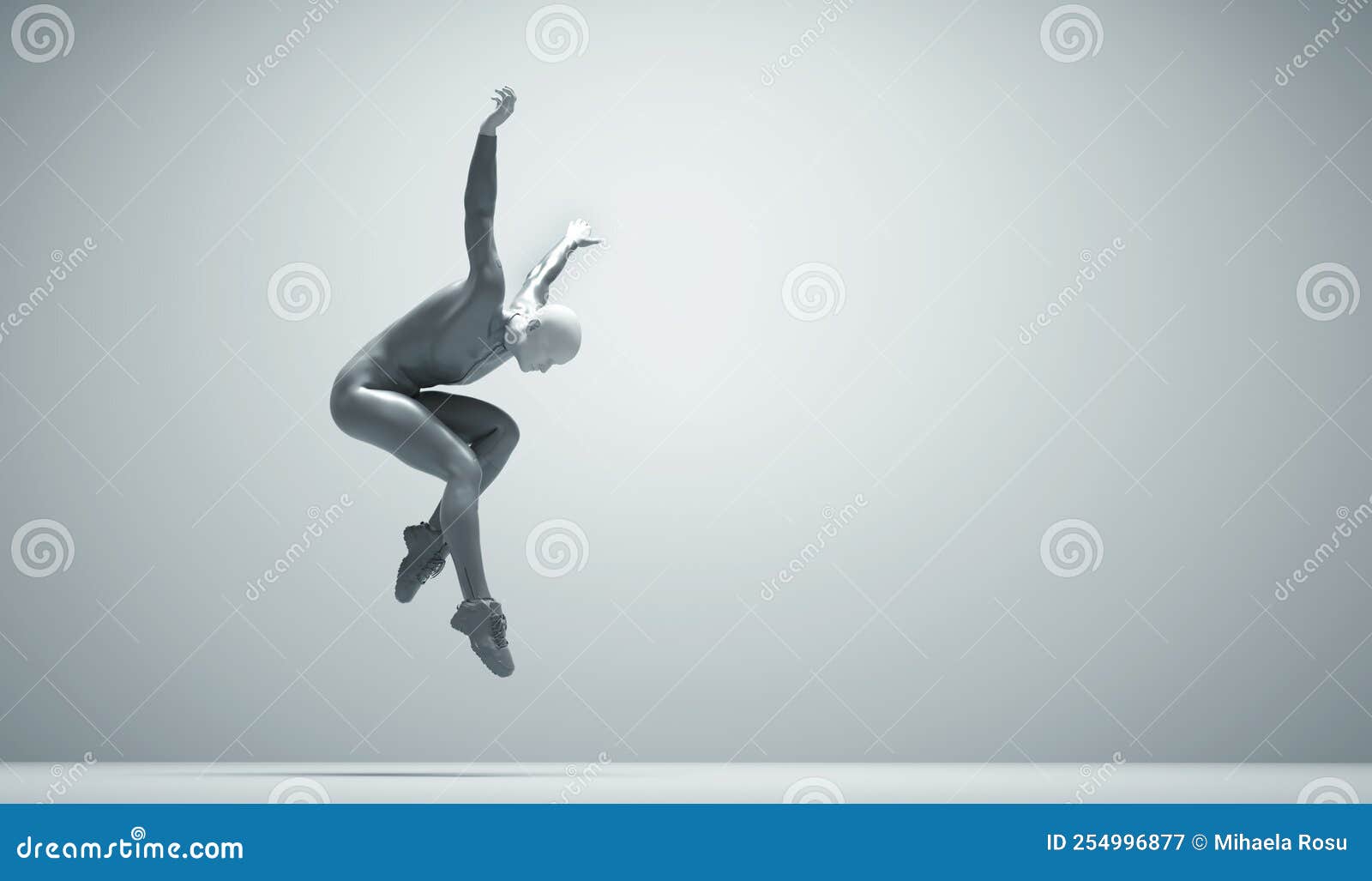 Man Dancing and Posing on White Background Stock Illustration ...