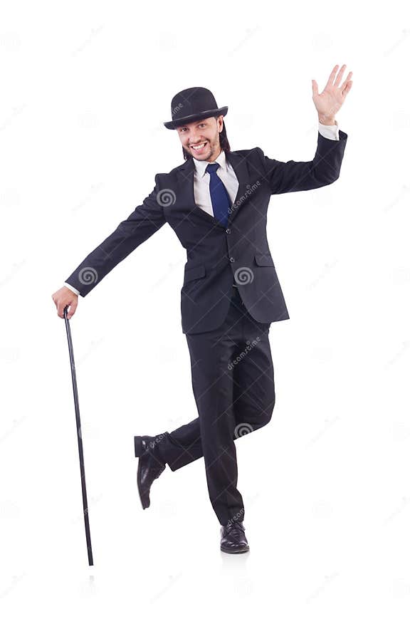 Man Dancing with Walking Stick Stock Photo - Image of happy, dance ...