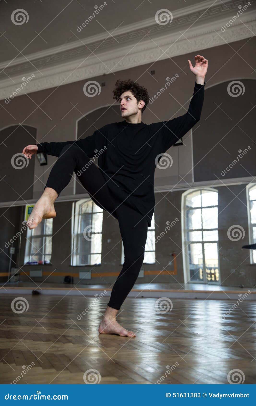 Man dansing at gym stock image. Image of ballroom, caucasian - 51631383