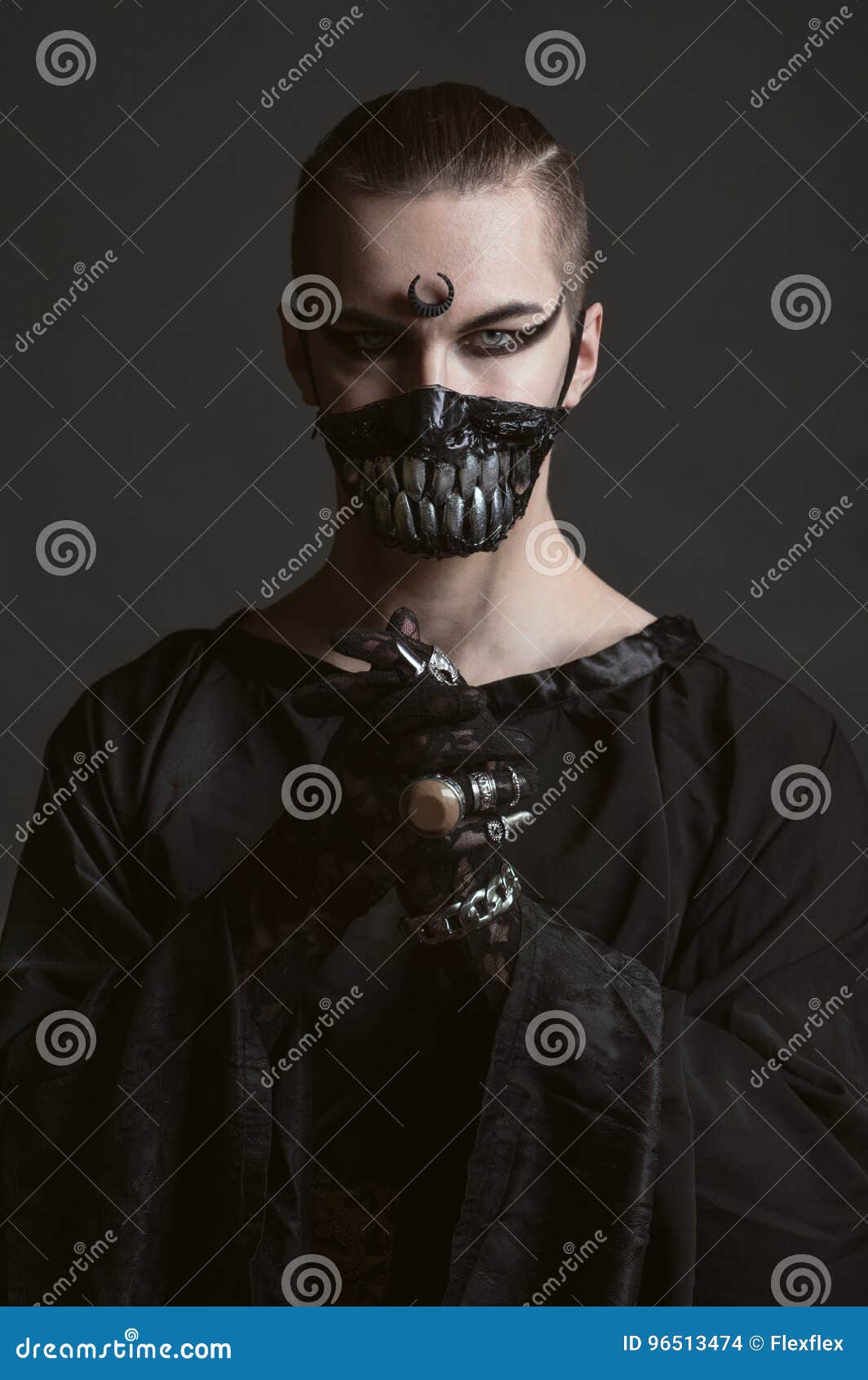 Man in Dark Clothes, Daemon Stock Photo - Image of beautiful, daemon ...