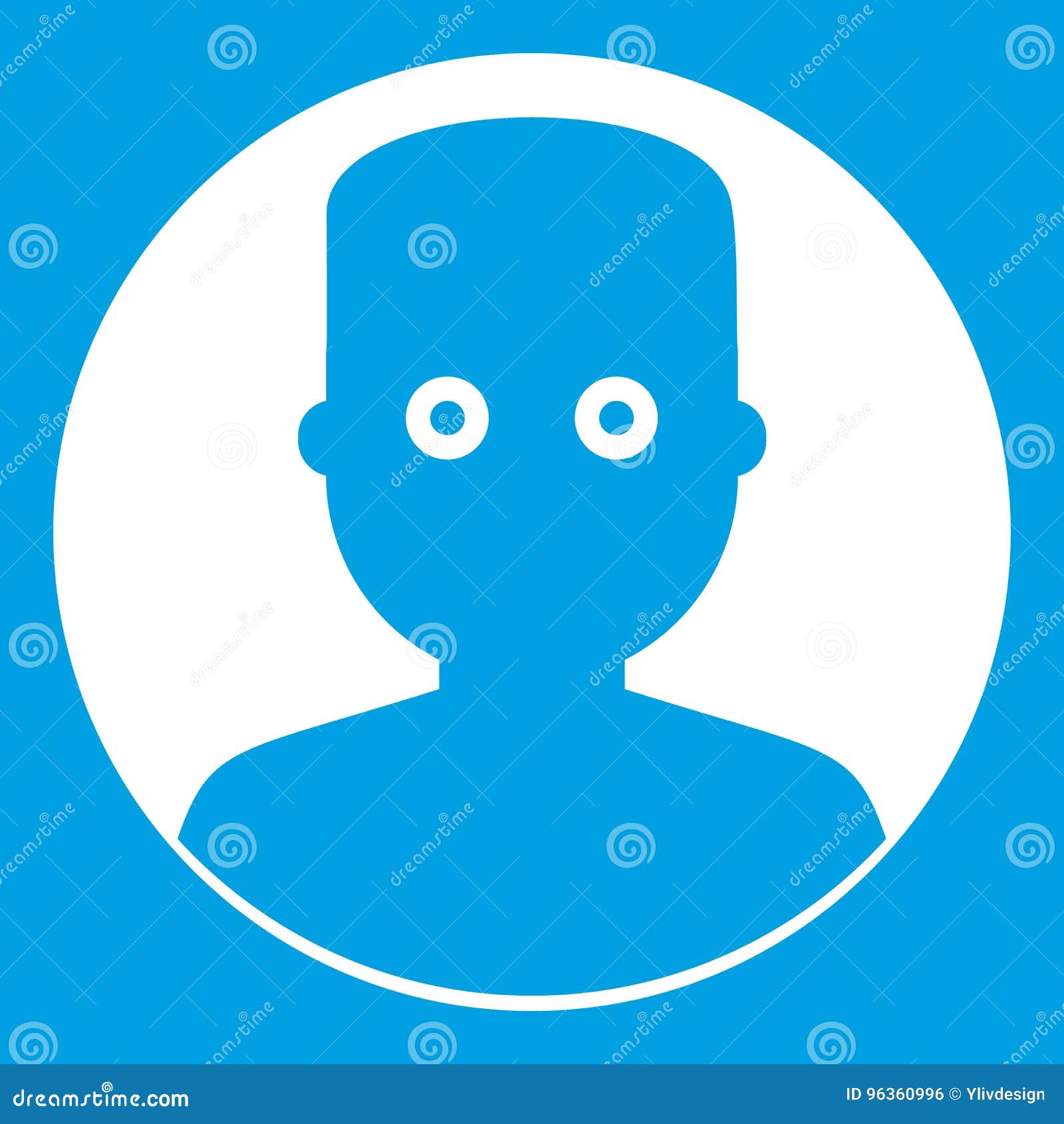 Man in the dark icon white stock vector. Illustration of human - 96360996