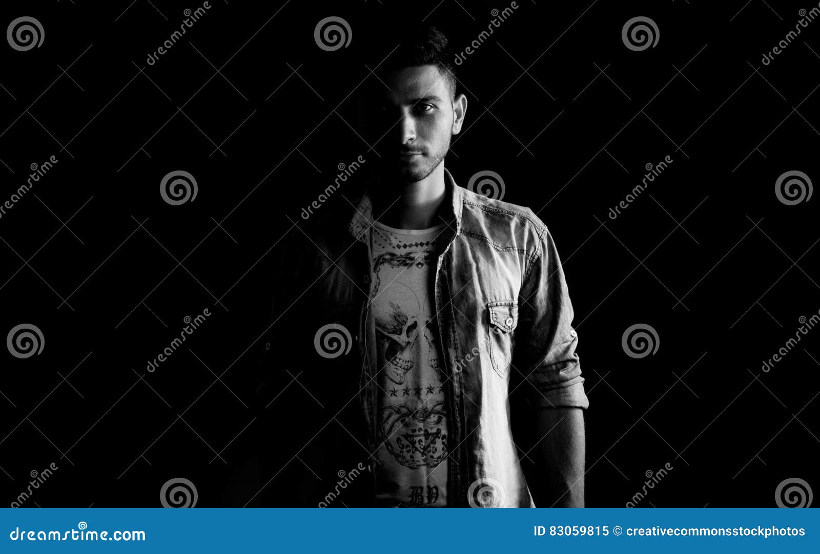 Man In Dark Picture. Image: 83059815