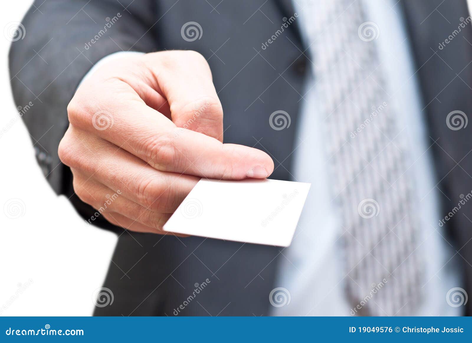 Man in Dark Suit Giving an Empty Business Card Stock Photo - Image of ...