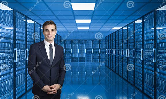 Man in data center stock photo. Image of male, internet - 134094822