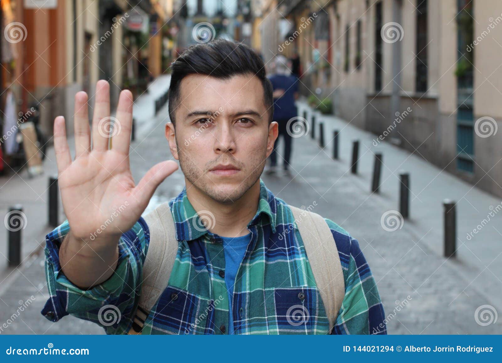 Man Declining with a Hand Gesture Stock Photo - Image of hispanic, male ...