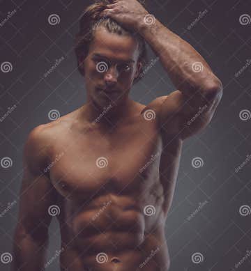 A man in a deep shadow. stock image. Image of grey, background - 107945321