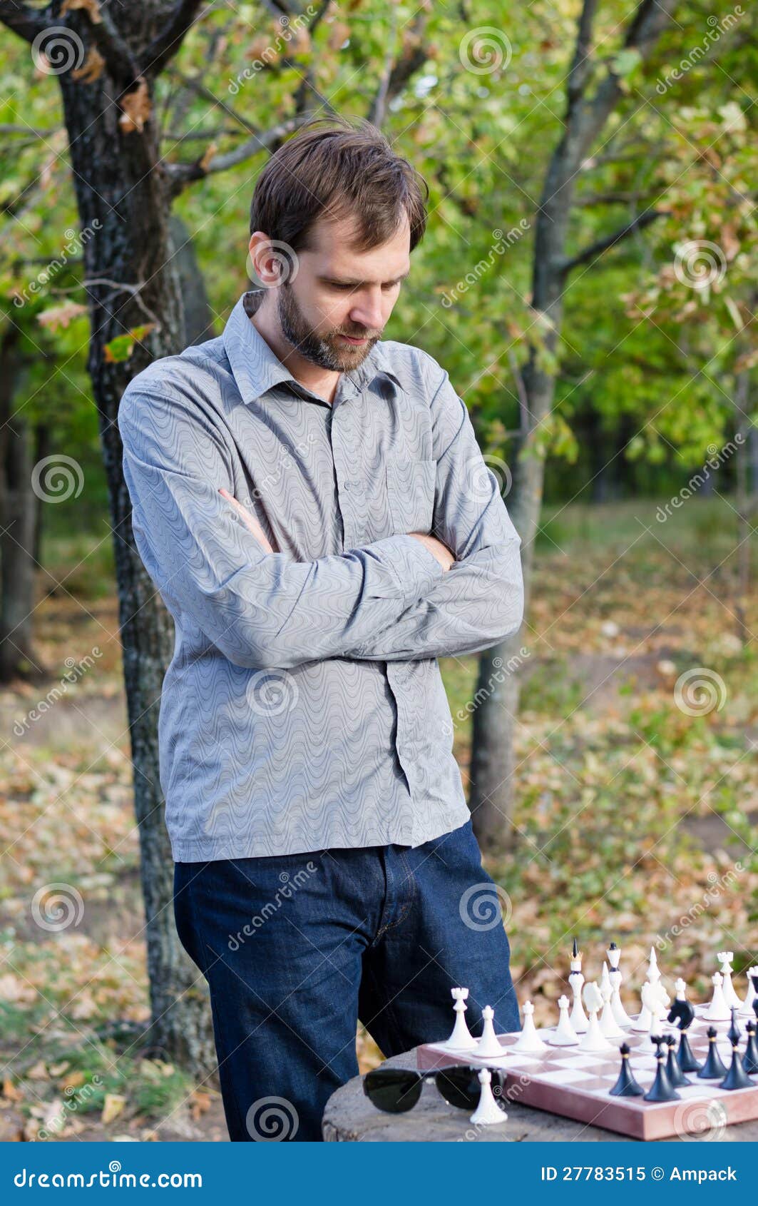 Man deep in thought stock image. Image of checkmate, alone - 27783515