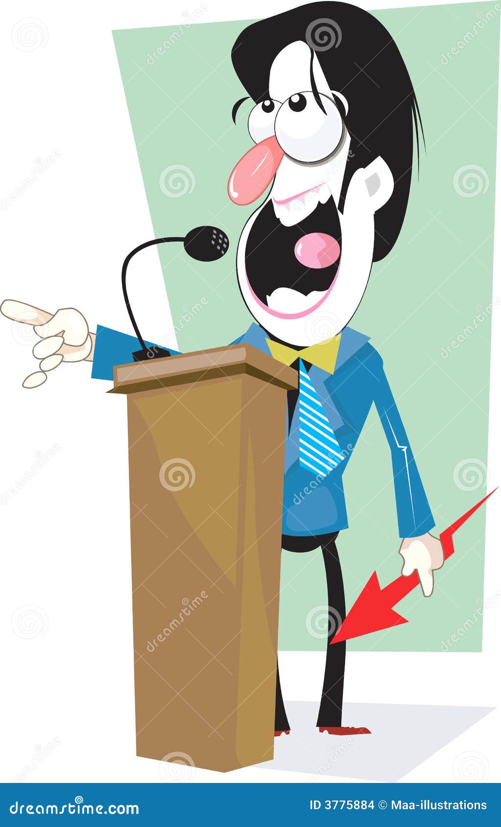 Man delivering lecture stock vector. Illustration of cartoon - 3775884