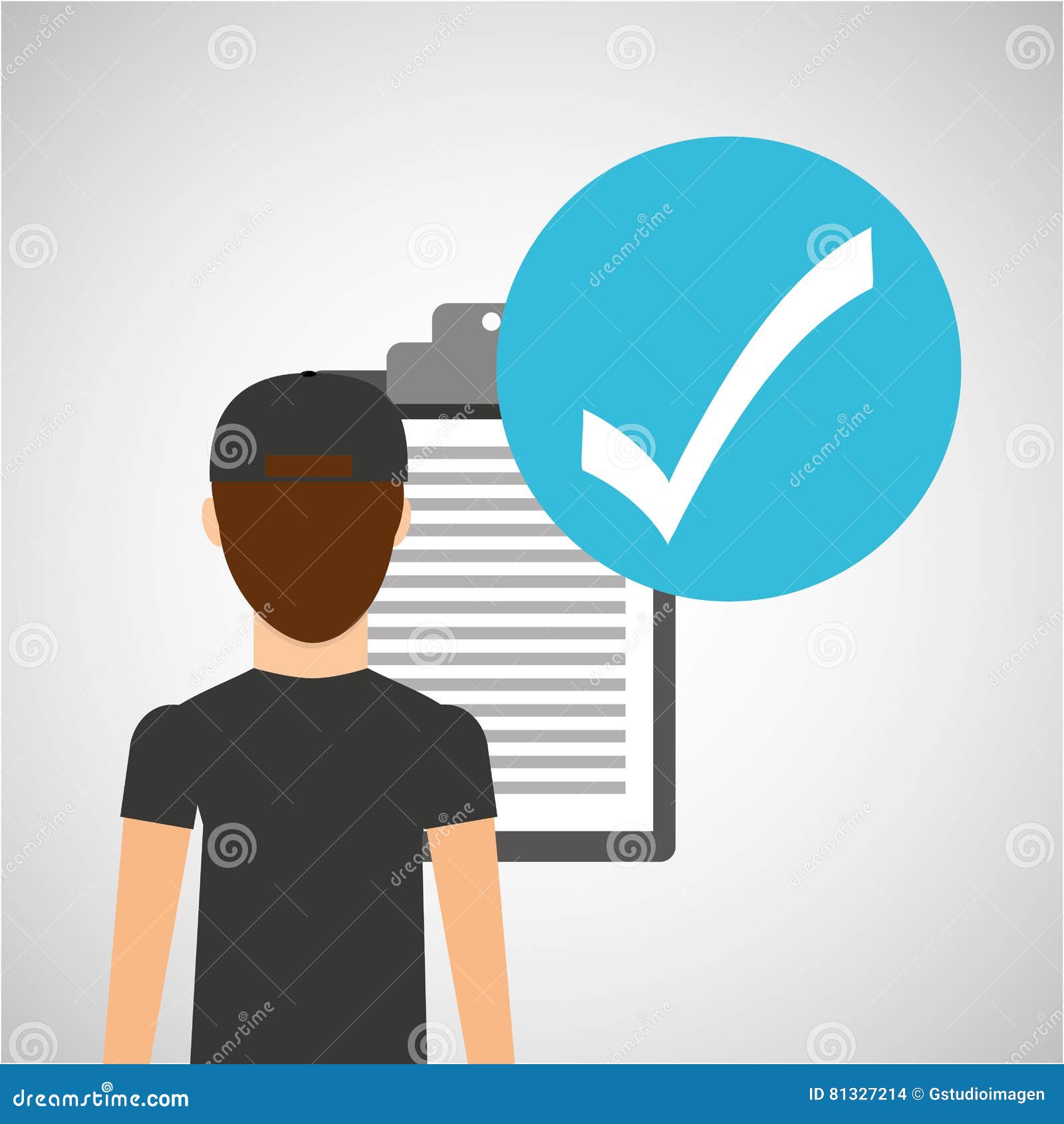 Man Delivery Checking Goods Icon Stock Vector - Illustration of graphic ...