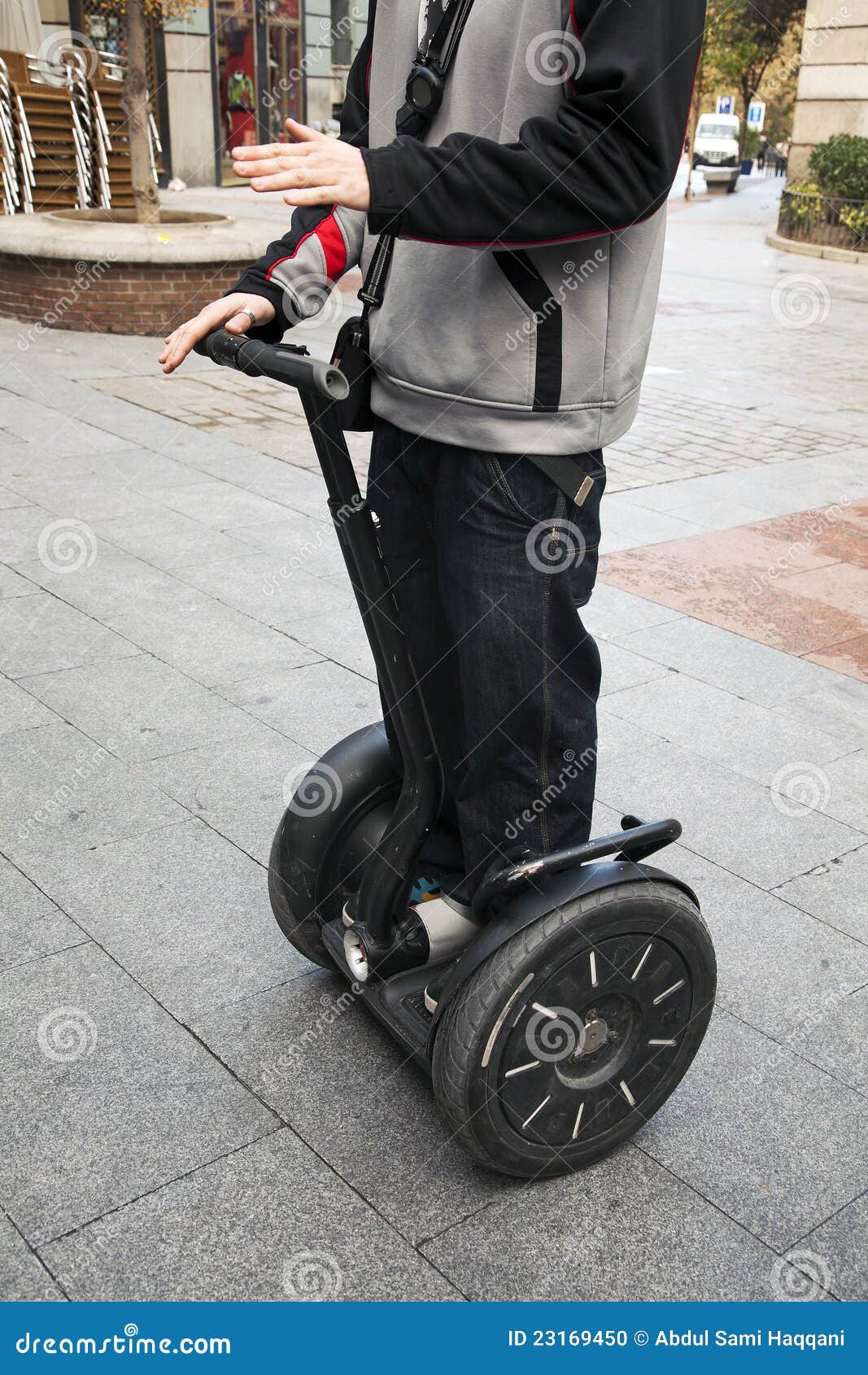 Man demostrating Segway stock photo. Image of machine - 23169450