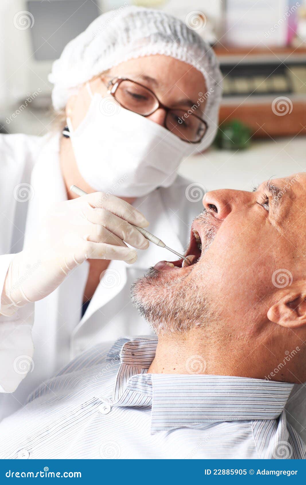 Man at the dentist stock image. Image of clinic, hospital - 22885905