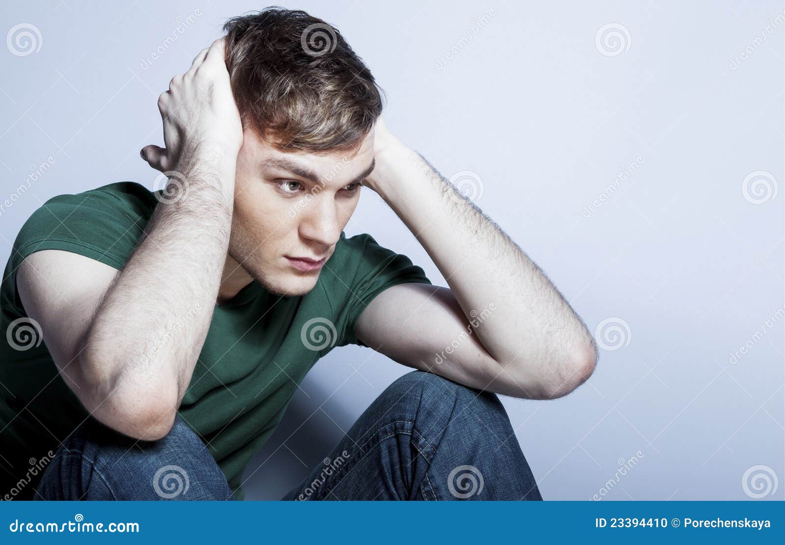 Man with Depressed Expression Stock Photo - Image of male, failure ...