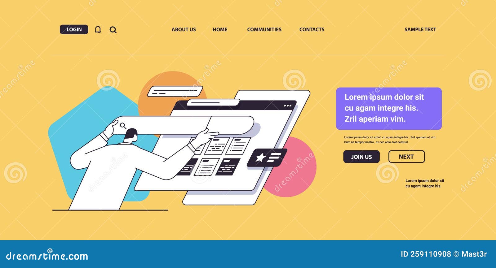 Man Developer Creating Website Ui Interface Web Application Development Program Software