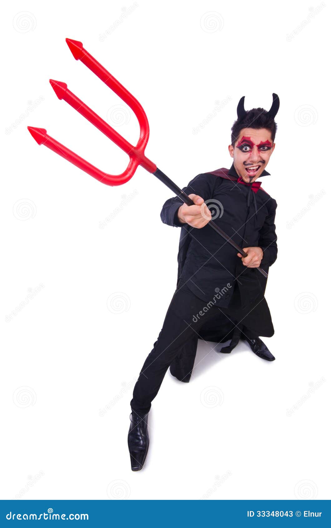 Man in devil costume stock image. Image of portrait, character - 33348043