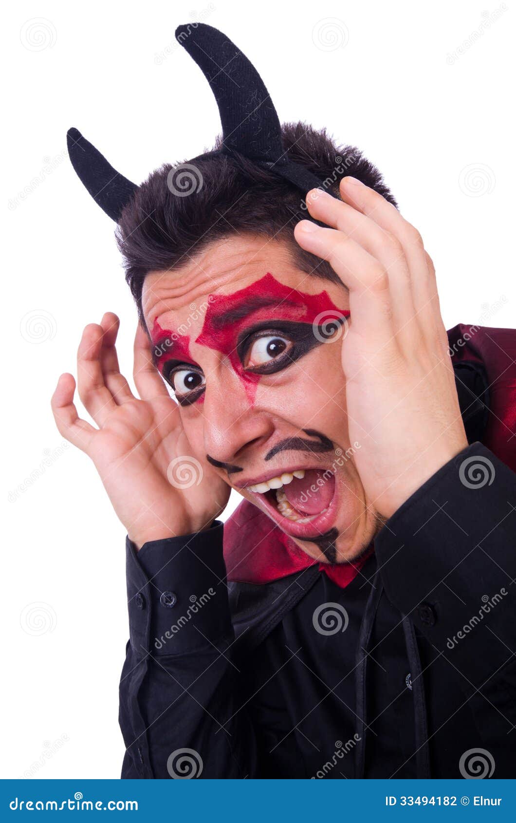 Man in devil costume stock photo. Image of horned, hell - 33494182