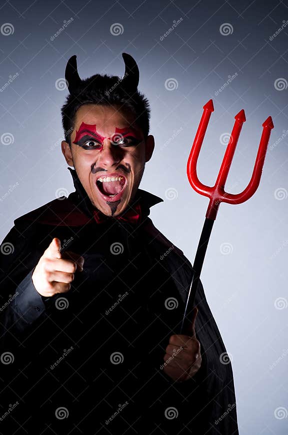 Man in devil costume stock image. Image of lucifer, horror - 34285247