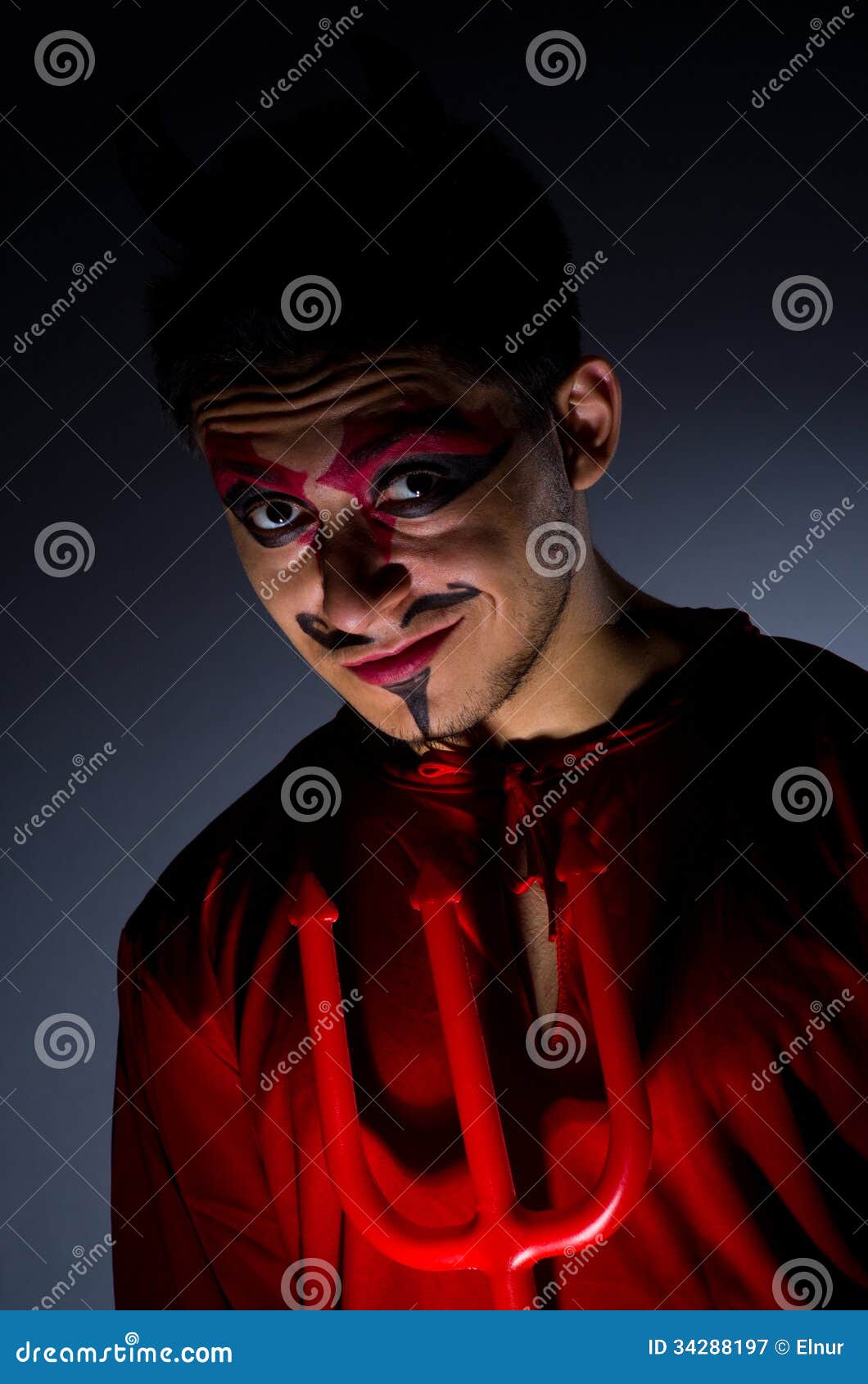 Man in devil costume stock image. Image of character - 34288197