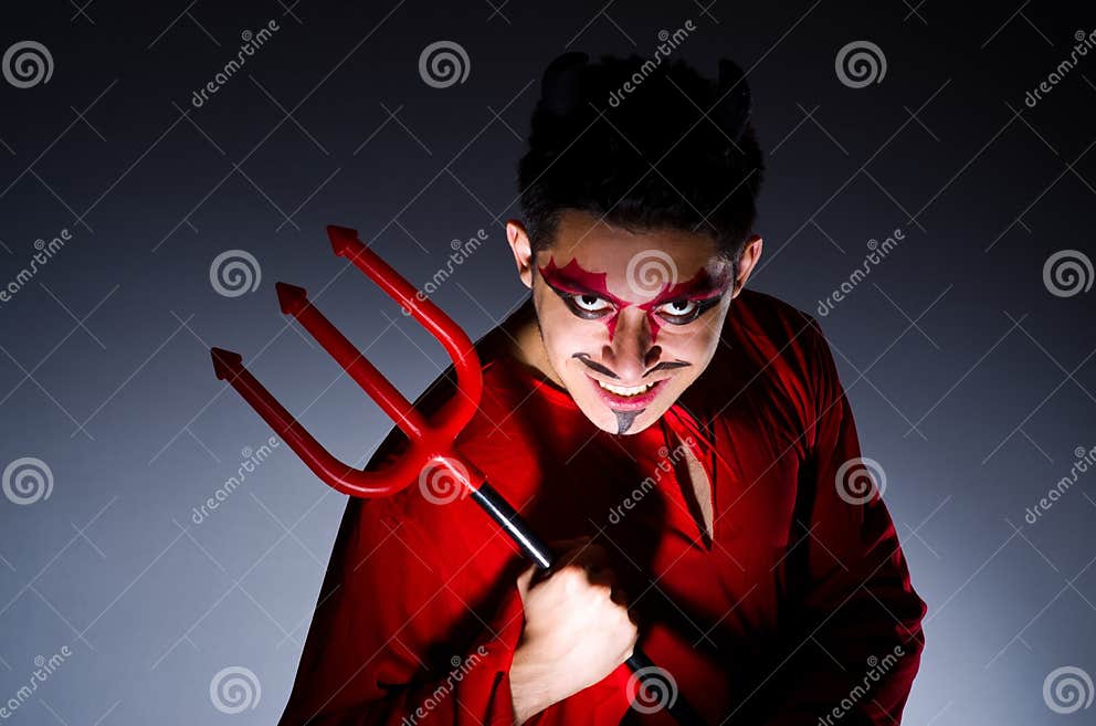 Man in devil costume stock image. Image of person, beautiful - 34288199