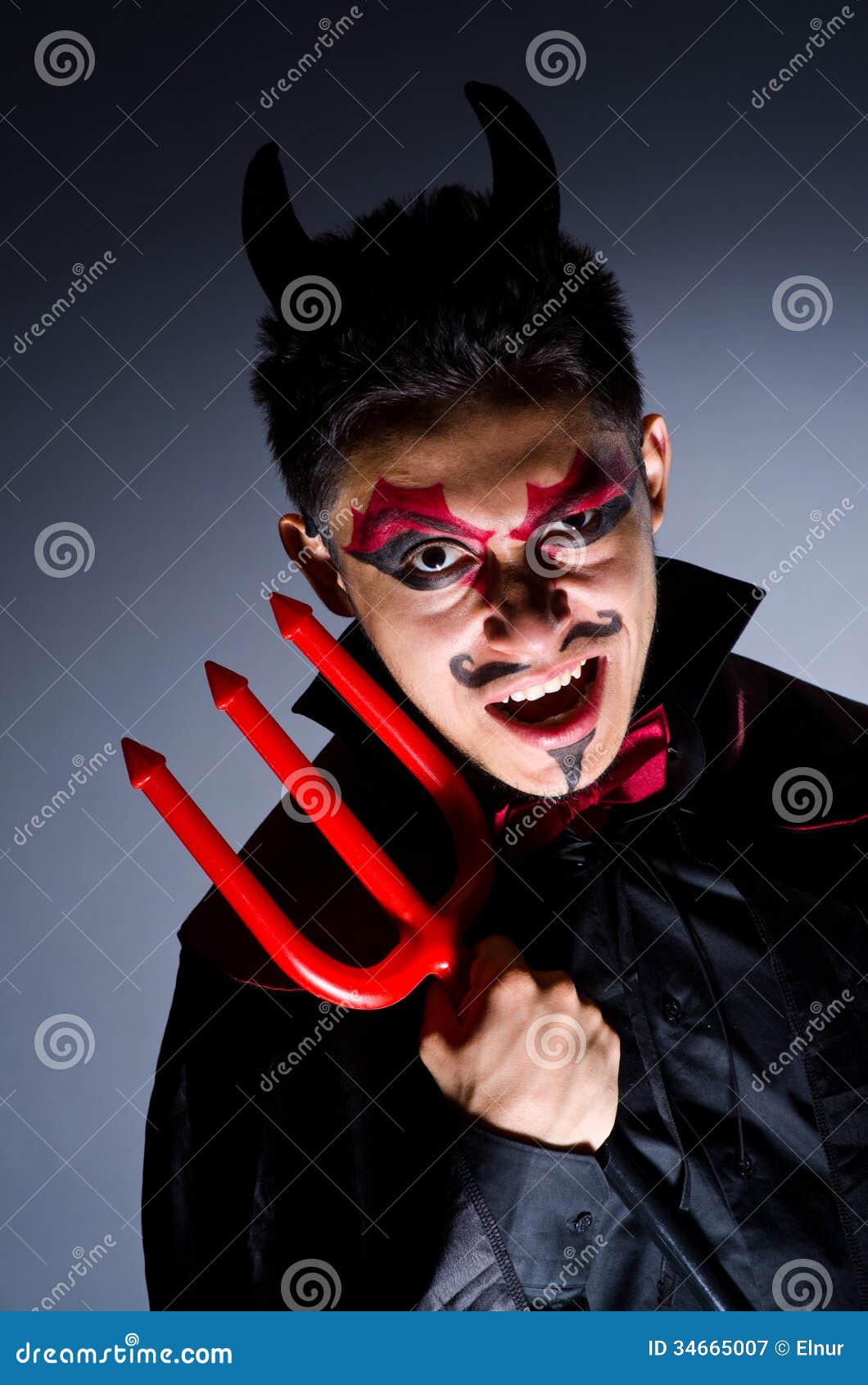 Man in devil costume stock image. Image of horns, male - 34665007