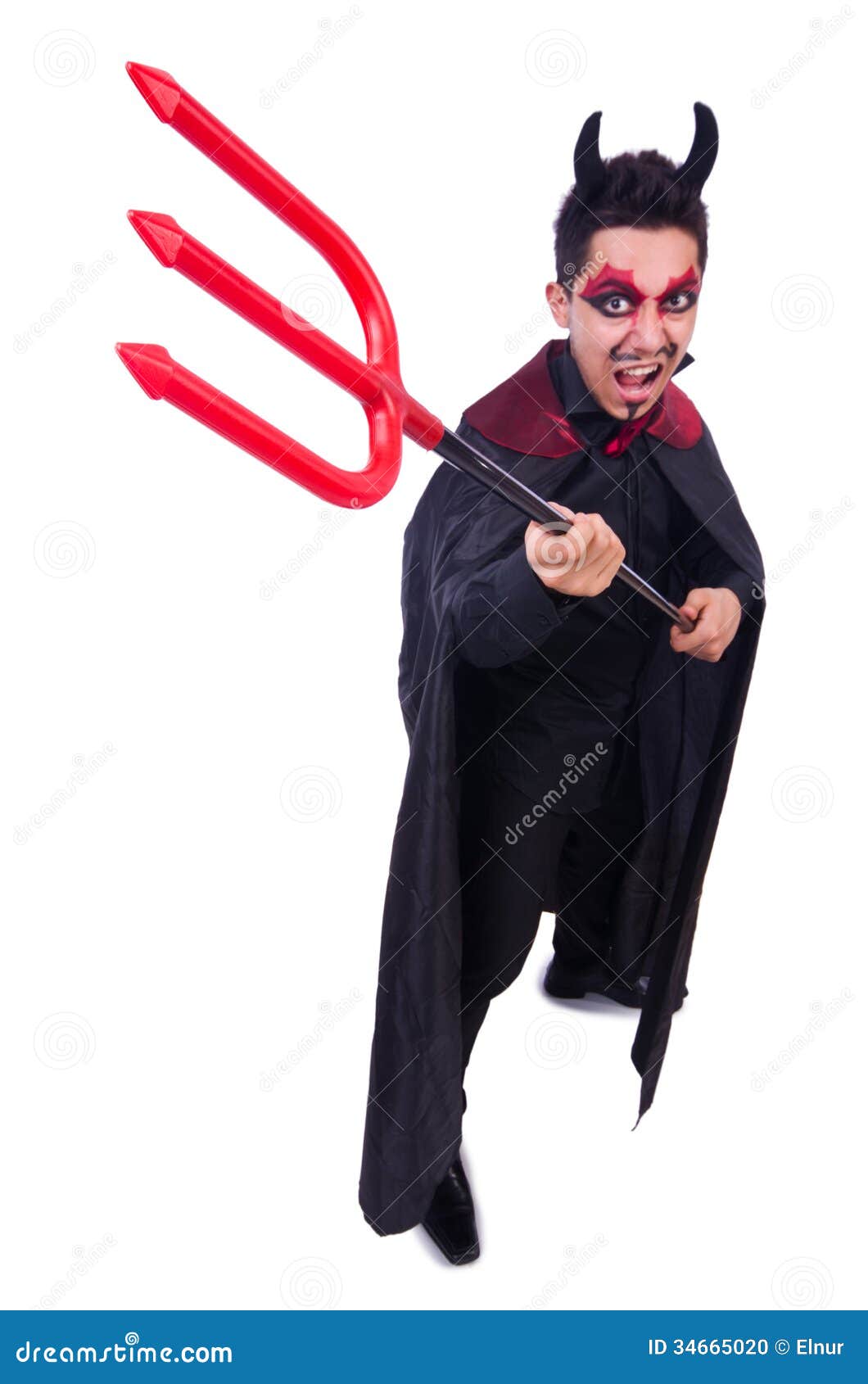 Man in devil costume stock photo. Image of horns, horror - 34665020