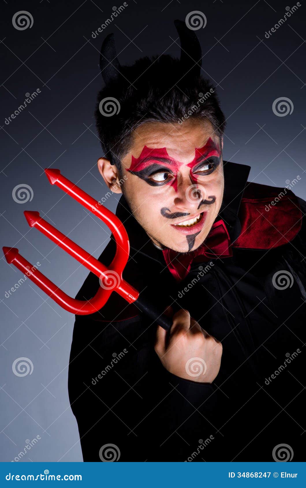Man in devil costume stock image. Image of funny, party - 34868247