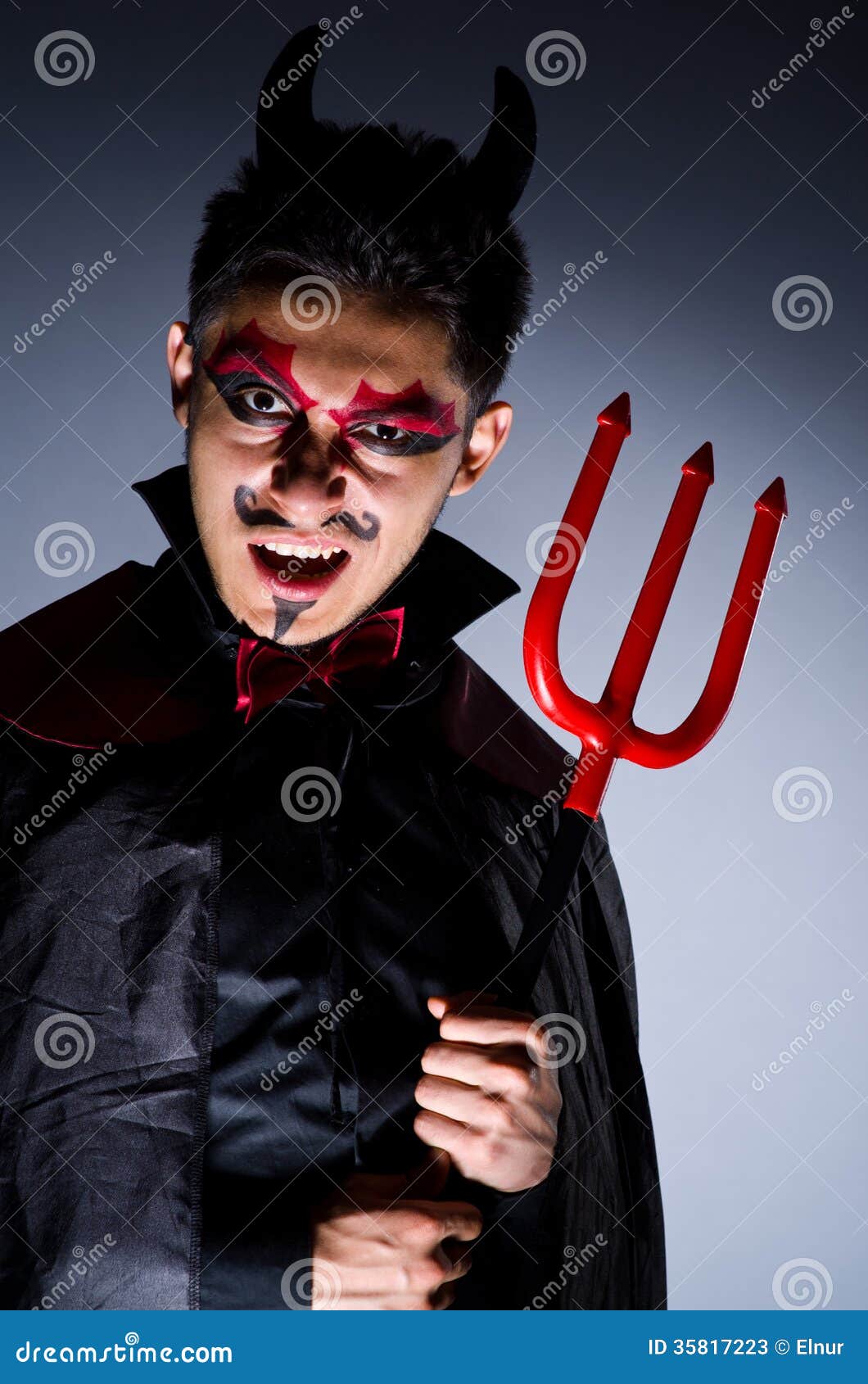 Man in devil costume stock image. Image of small, religion - 35817223