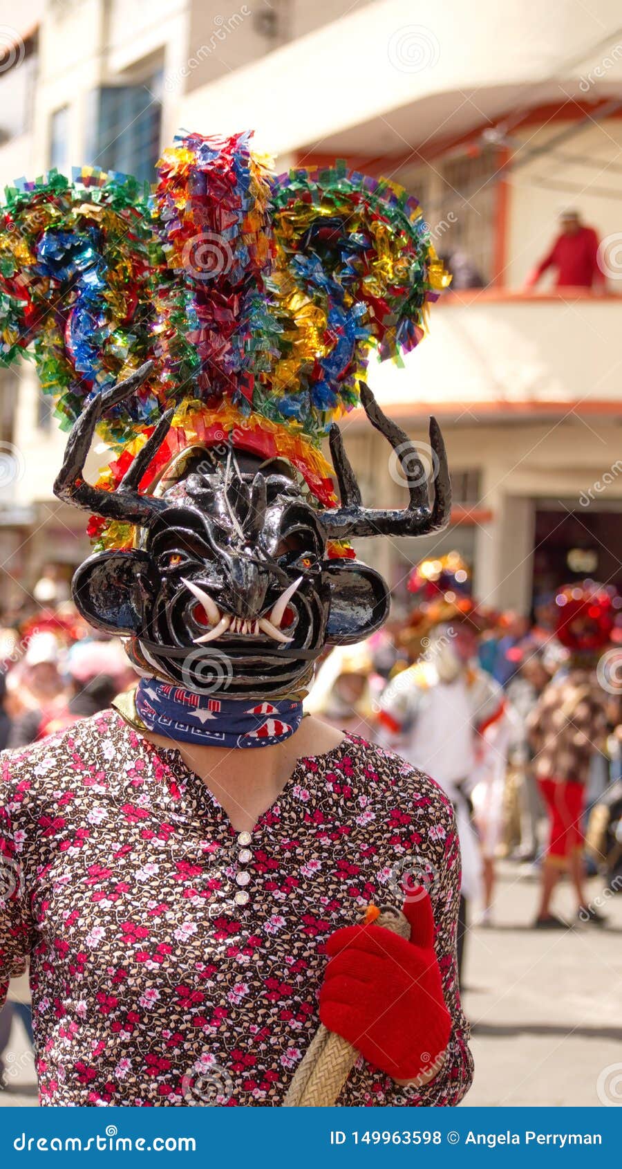 Man in a devil mask editorial stock photo. Image of south - 149963598