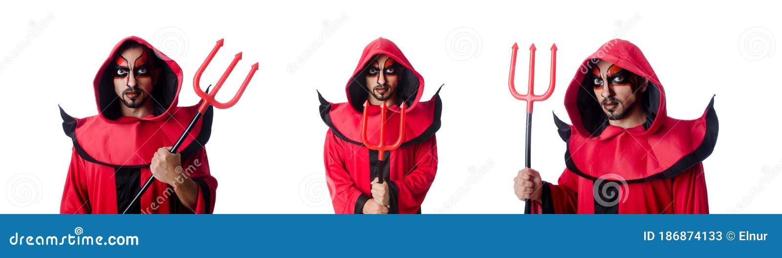 Man devil in red costume stock image. Image of character - 186874133