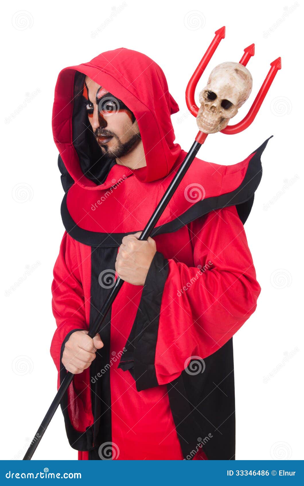 Man devil stock photo. Image of mascot, horned, horror - 33346486