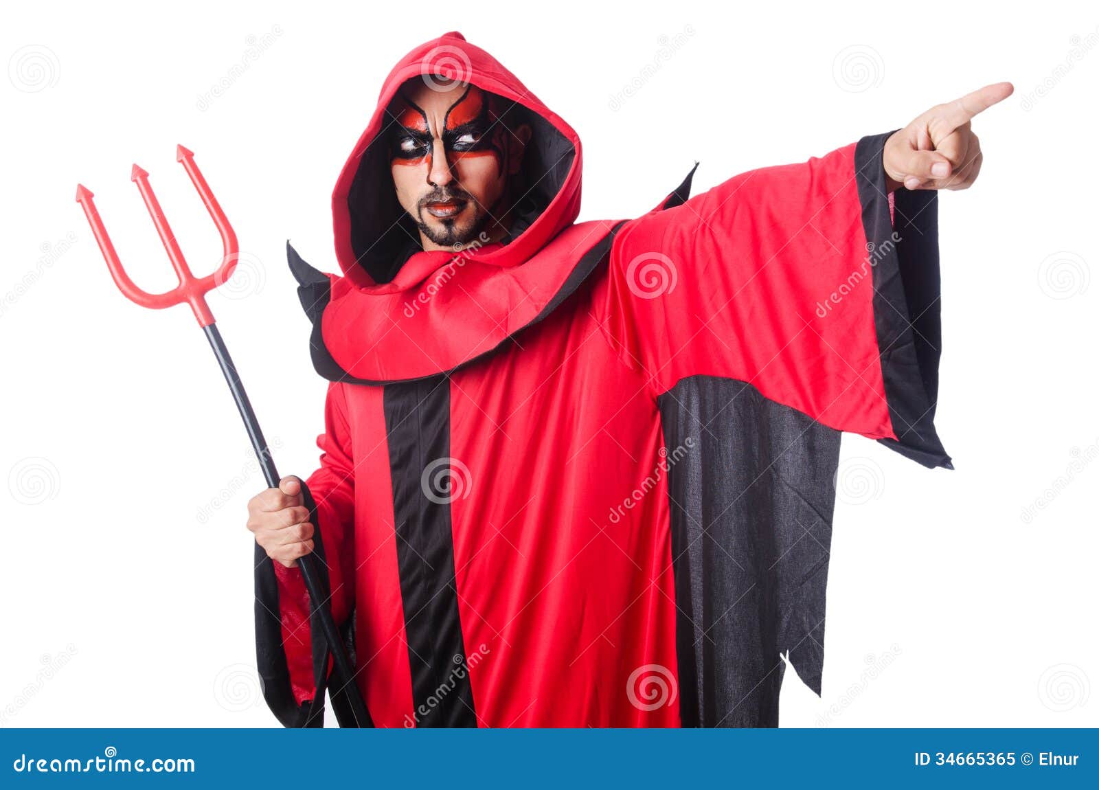 Man devil stock image. Image of evil, pitchfork, person - 34665365