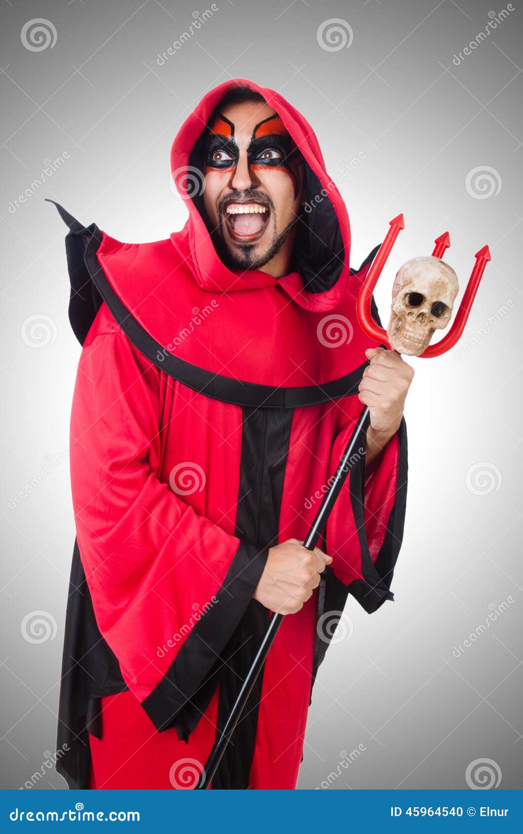 Man devil stock photo. Image of scary, funny, horned - 45964540