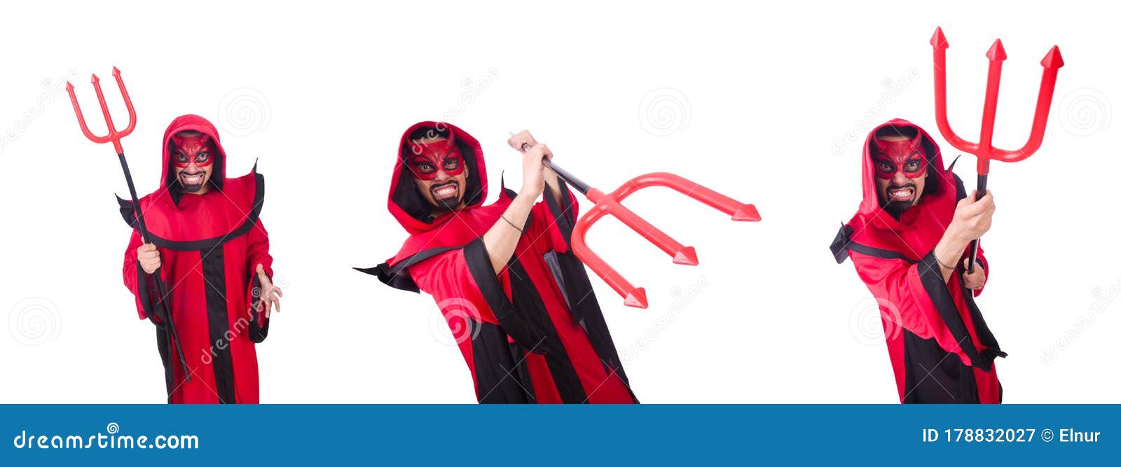 Man devil in red costume stock image. Image of demon - 178832027