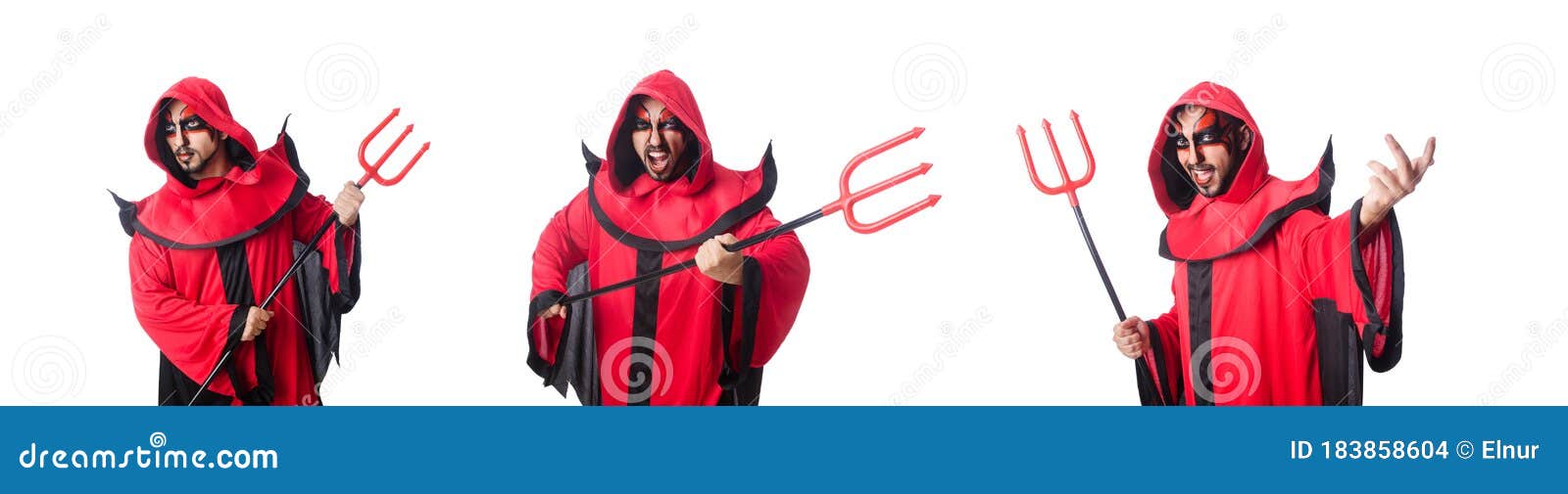Man devil in red costume stock photo. Image of devil - 183858604