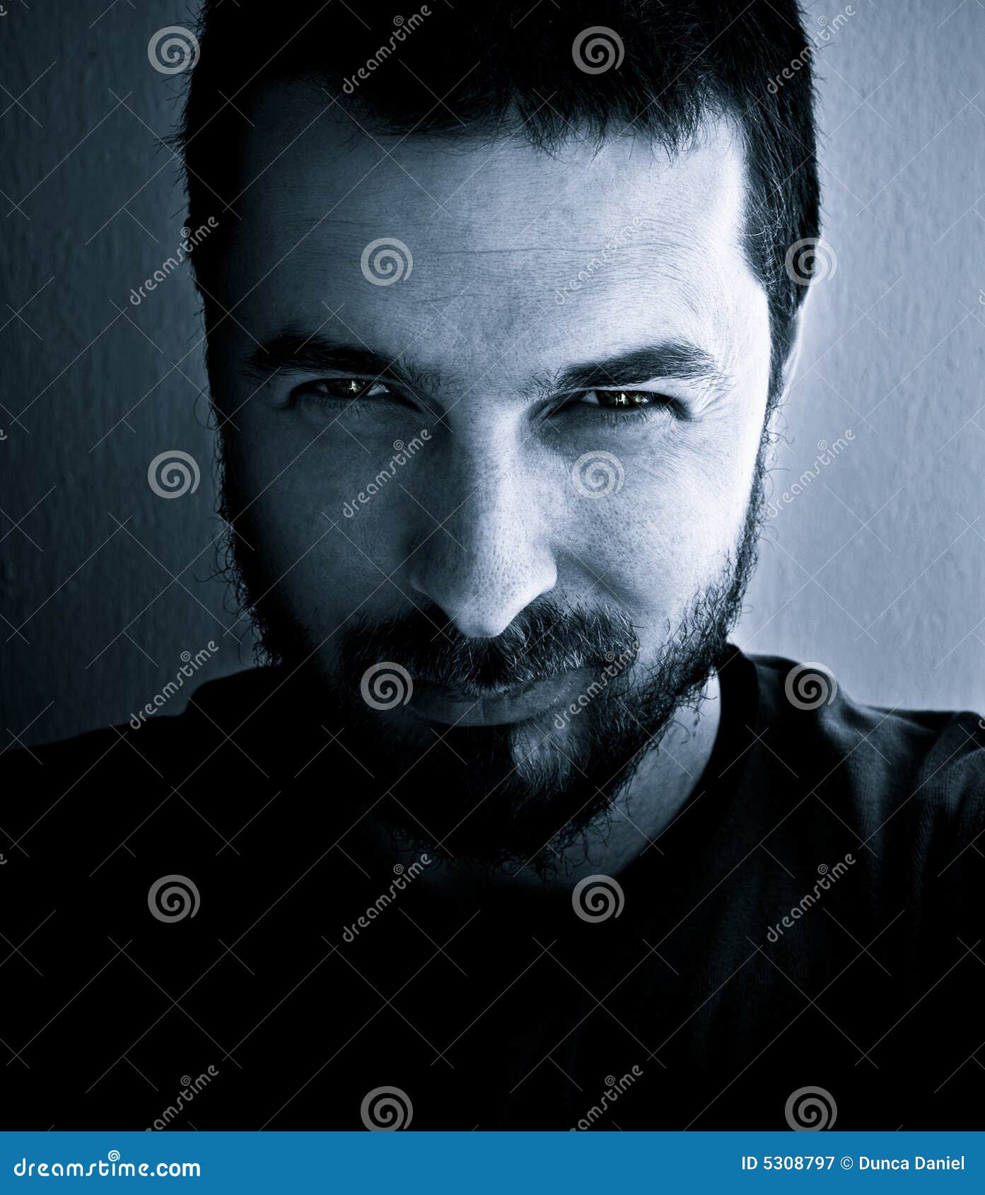 Man with Diabolic Sparkling Eyes Stock Image - Image of looking, fierce ...