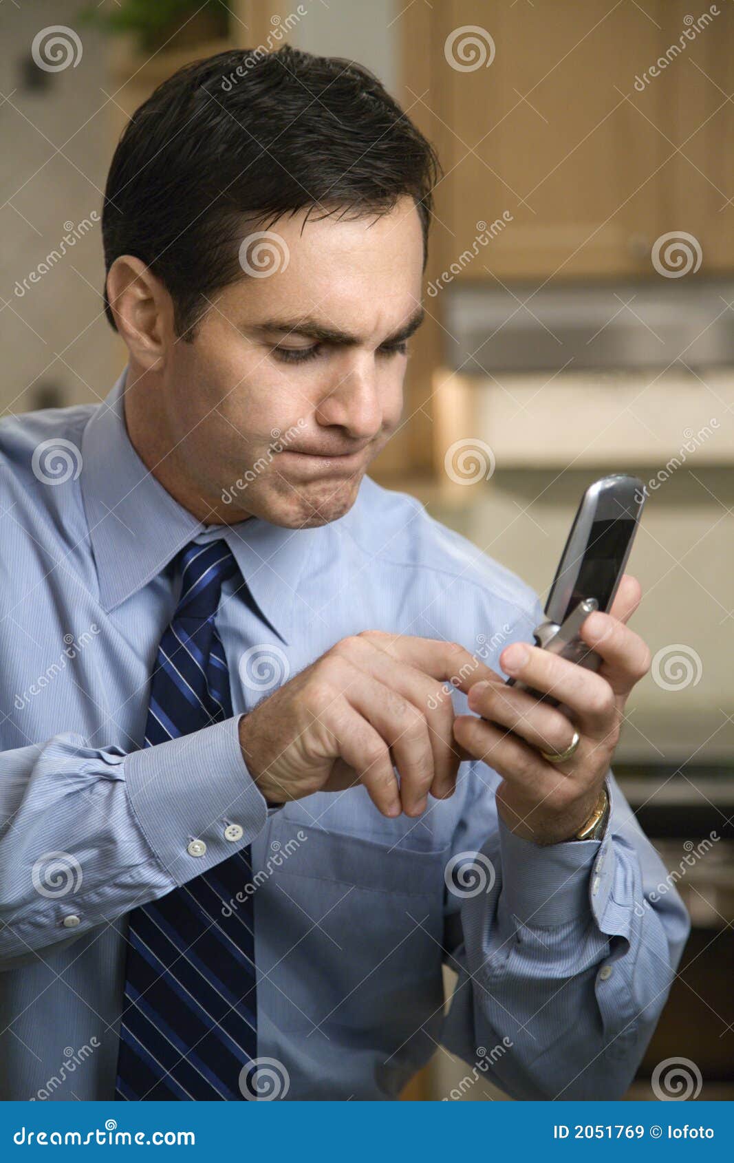 Man dialing cell phone stock image. Image of cell, caucasian - 2051769