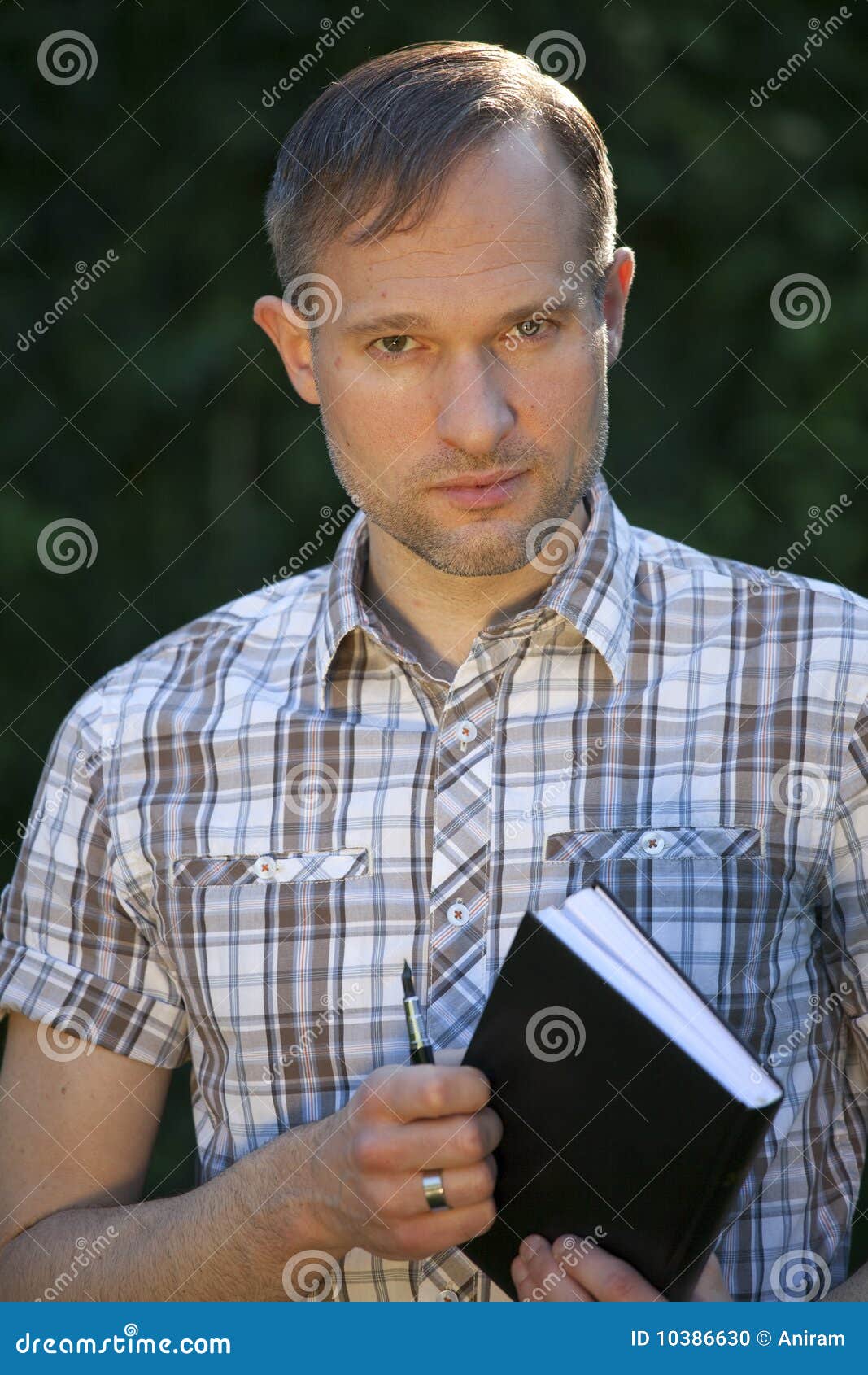 Man with diary stock photo. Image of employee, success - 10386630